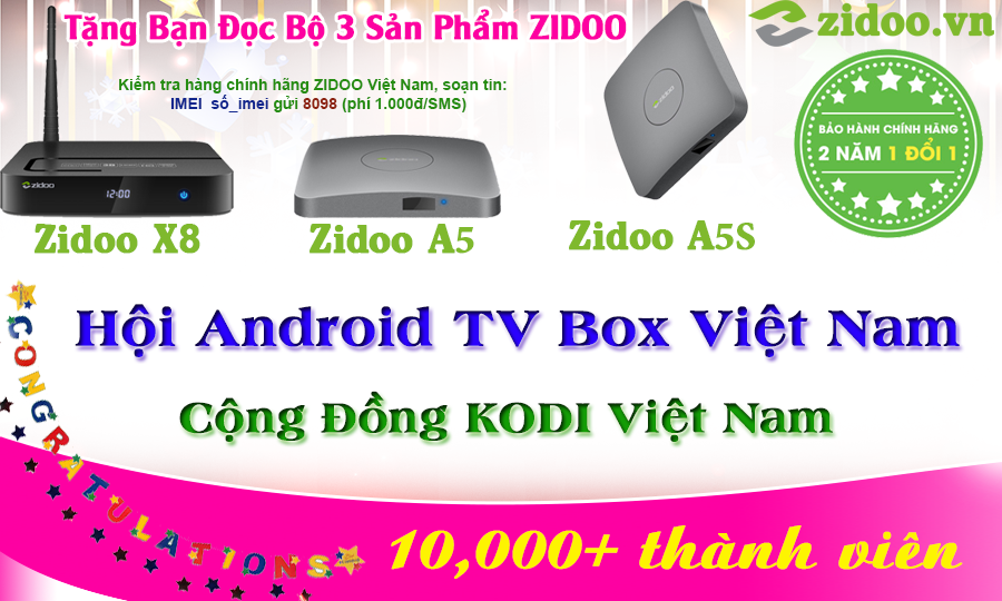 Tặng bạn đọc bộ 3 sản phẩm Android TV Box ZIDOO TUẦN 1 - ZIDOO X8