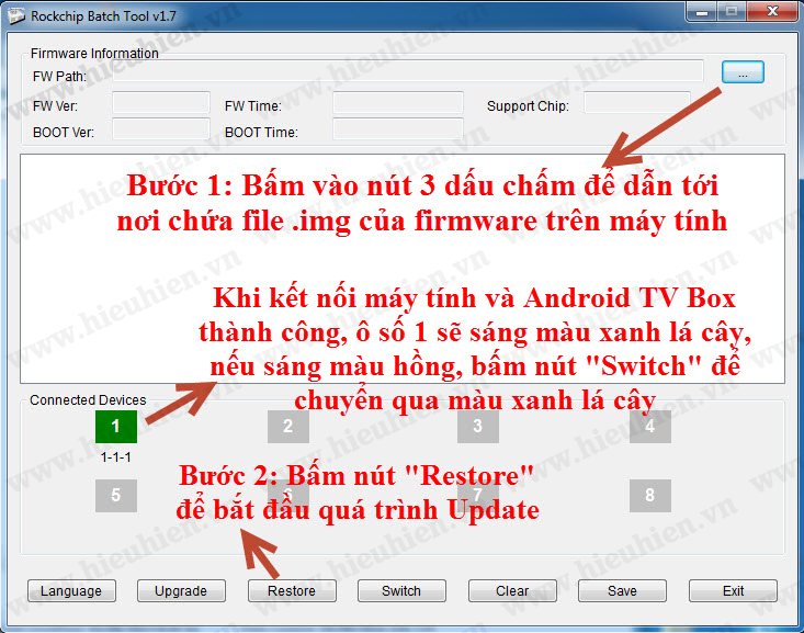 Hướng dẫn Update Firmware cho Android TV Box dòng Rockchip