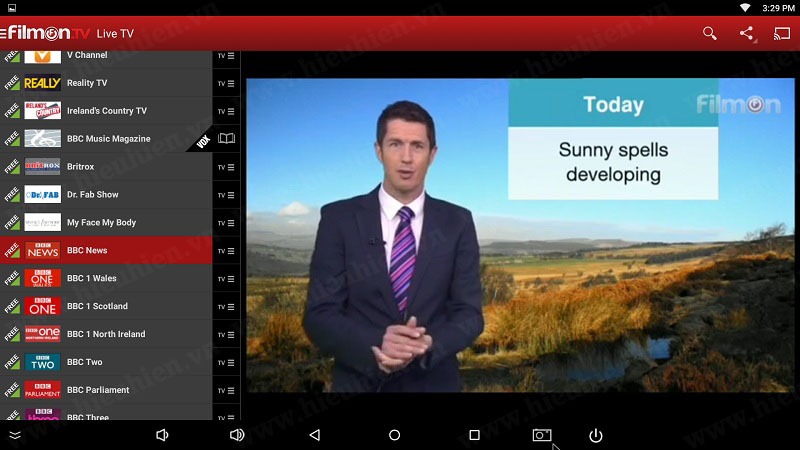 UNO IPTV và FilmOn TV xem truyền hình hải ngoại và quốc tế