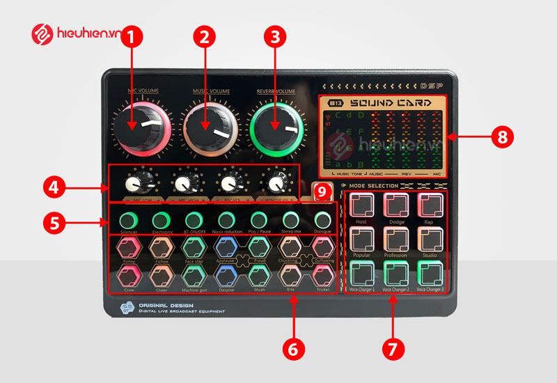 Sound Card Livestream X6mini - Tích hợp Bluetooth, Autotune, Đèn LGB