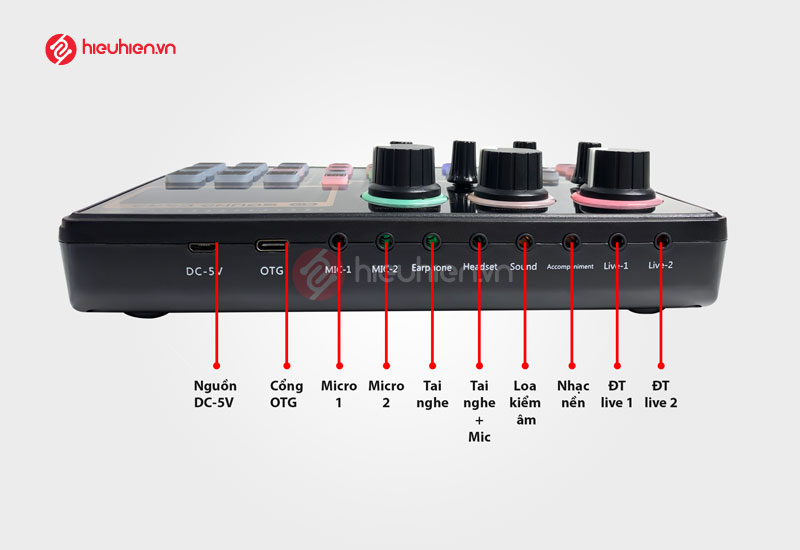 Sound Card Livestream X6mini - Tích hợp Bluetooth, Autotune, Đèn LGB